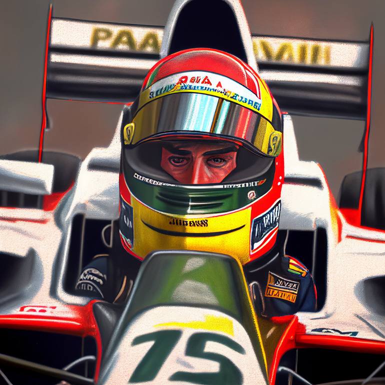 Ayrton Senna Self Portrait #8 Digital by Eunário Silva | Saatchi Art