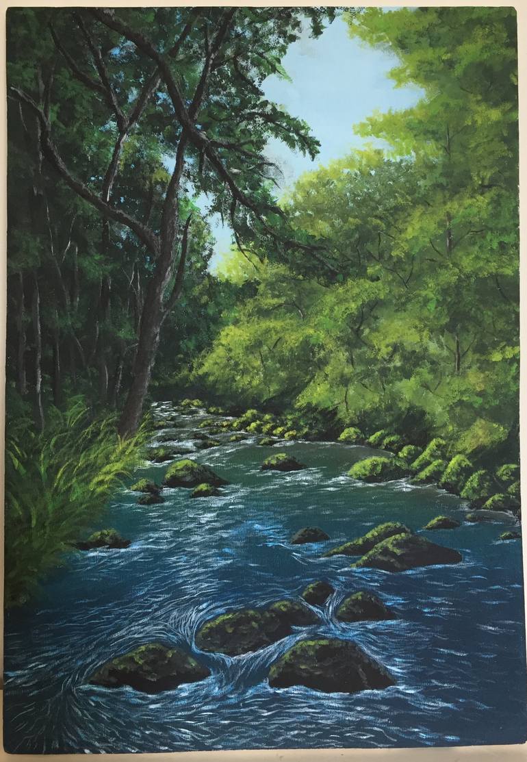 Sound of nature Painting by Şakire Bayraktar | Saatchi Art