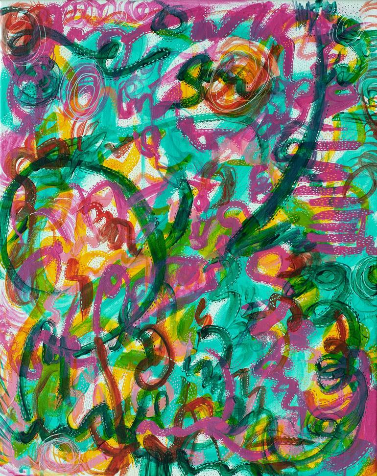 Tropical Graffiti Painting by Lisa Faust | Saatchi Art