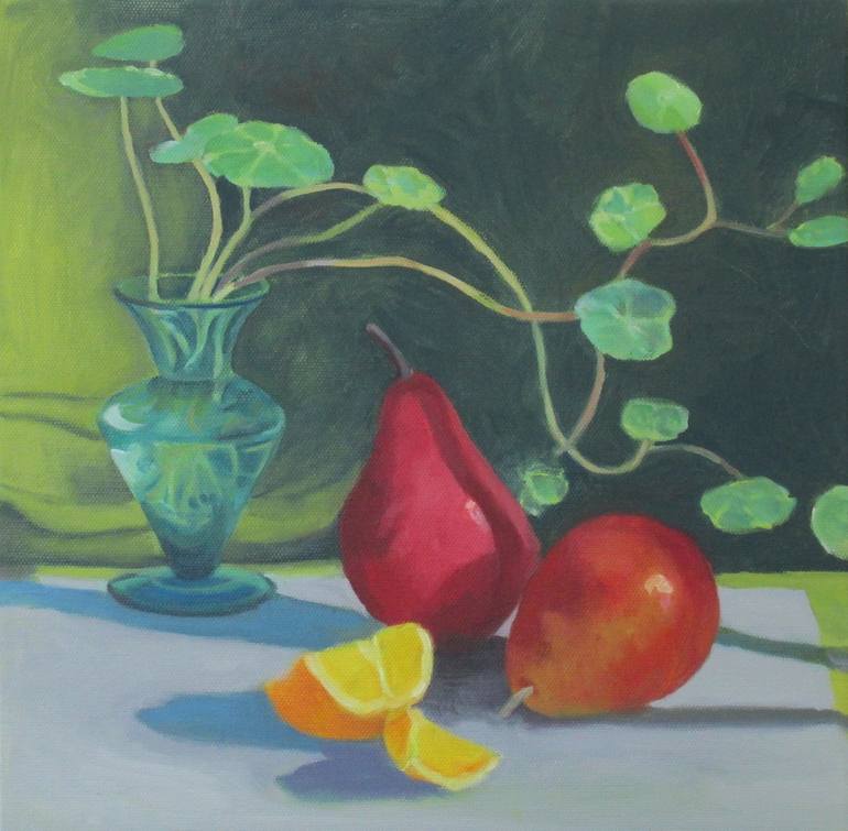 Still Life, Red Pears Painting by Barbara Stein | Saatchi Art