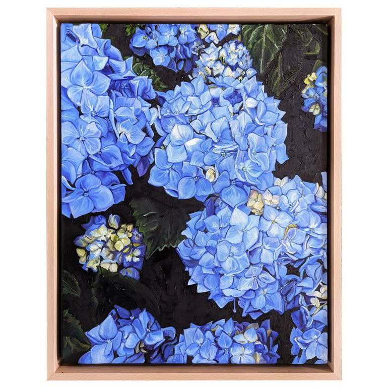 Into the Blue, Hydrangeas Painting by Zoe Webb | Saatchi Art