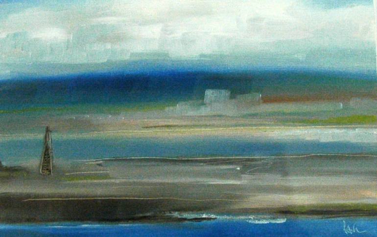 Seahouses II Painting by Barbara Liddle | Saatchi Art