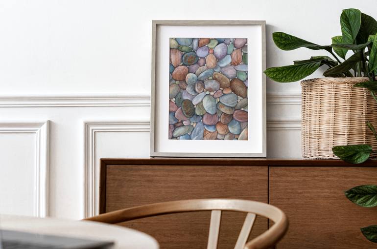 Pebble beach Painting by Svitlana Yanyeva | Saatchi Art