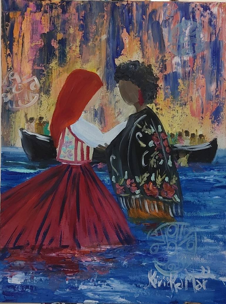 Sono il tuo scialle Painting by Kiriaka Mar | Saatchi Art