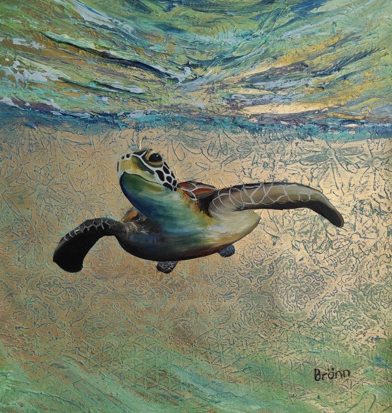 Golden Journey Painting by Gerdus Brönn | Saatchi Art