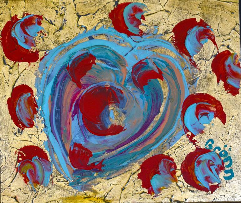 Heart of Hope: Amidst the Swirls of Conflict Painting by Gerdus Brönn ...
