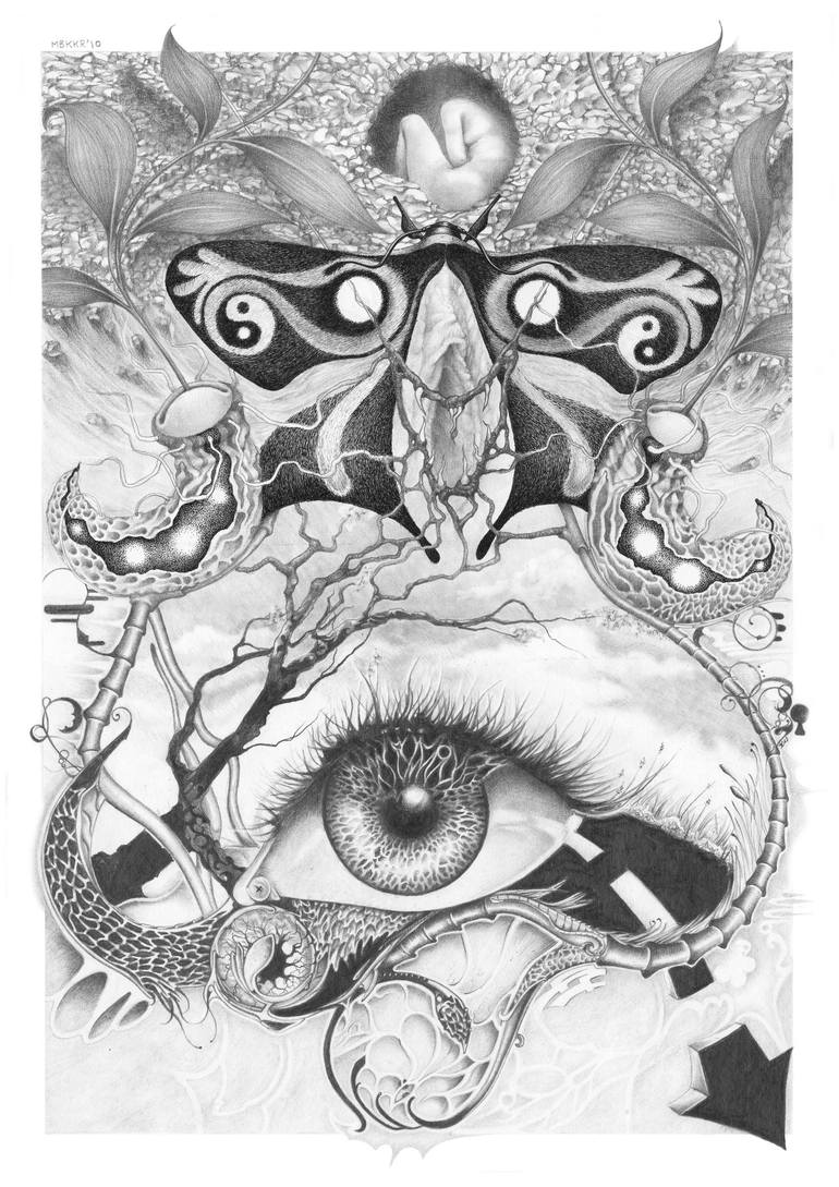 Please give me shelter Drawing by Marcel Bakker | Saatchi Art