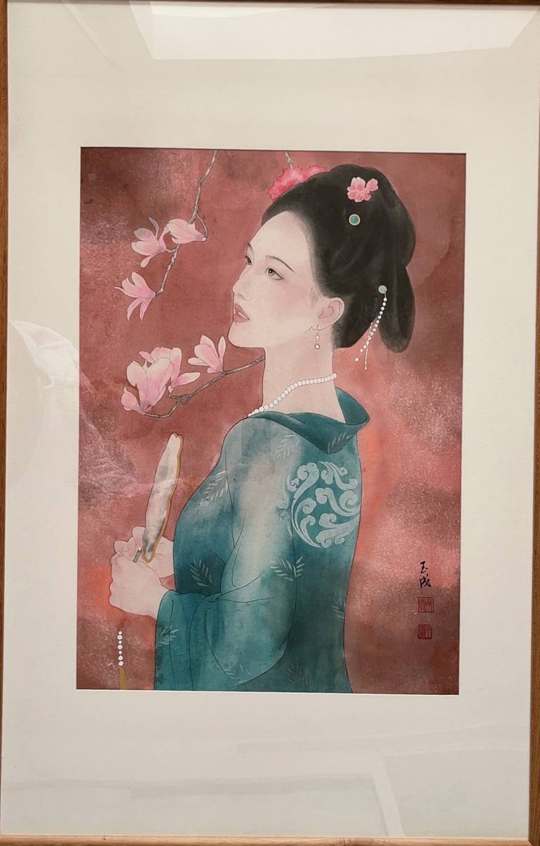 The Portrait of a Court Lady Painting by Modern Chinese Ink Art ...