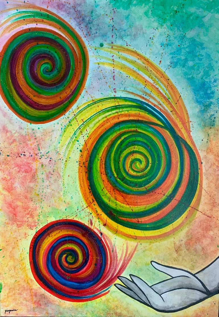 Colors Of The Seven Chakra Painting by Supanida Somboonpong | Saatchi Art