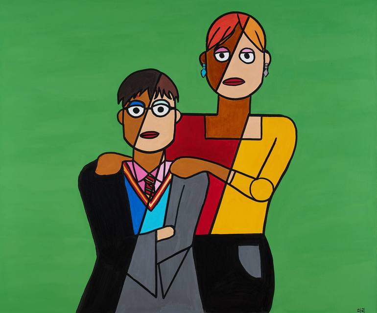 JK Rowling and Potter One Mask Painting by Marie Andrée Goncalves ...