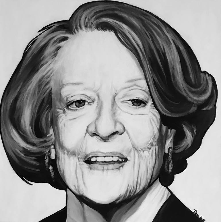 Maggie Smith Painting by Rona Marsden | Saatchi Art