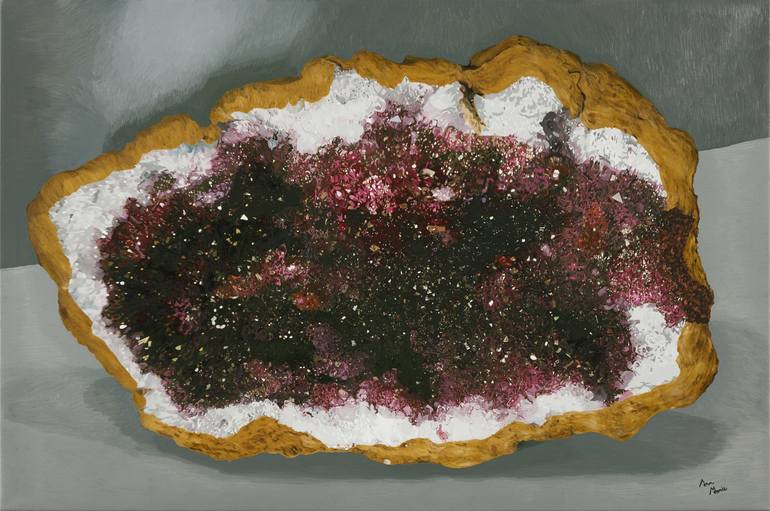 red geode Painting by Ann Marie X | Saatchi Art