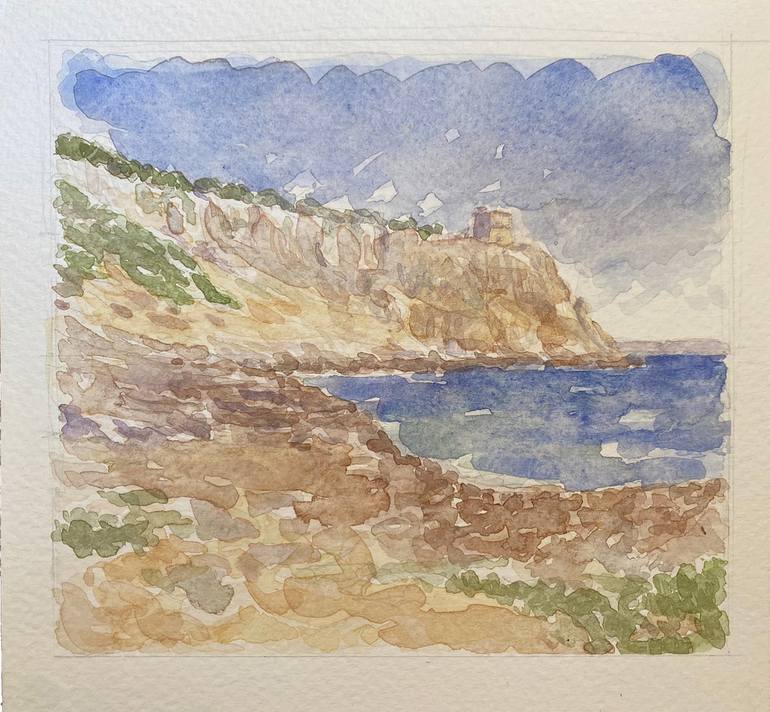 Porto Selvaggio, Marina Painting by Luca Luprano | Saatchi Art