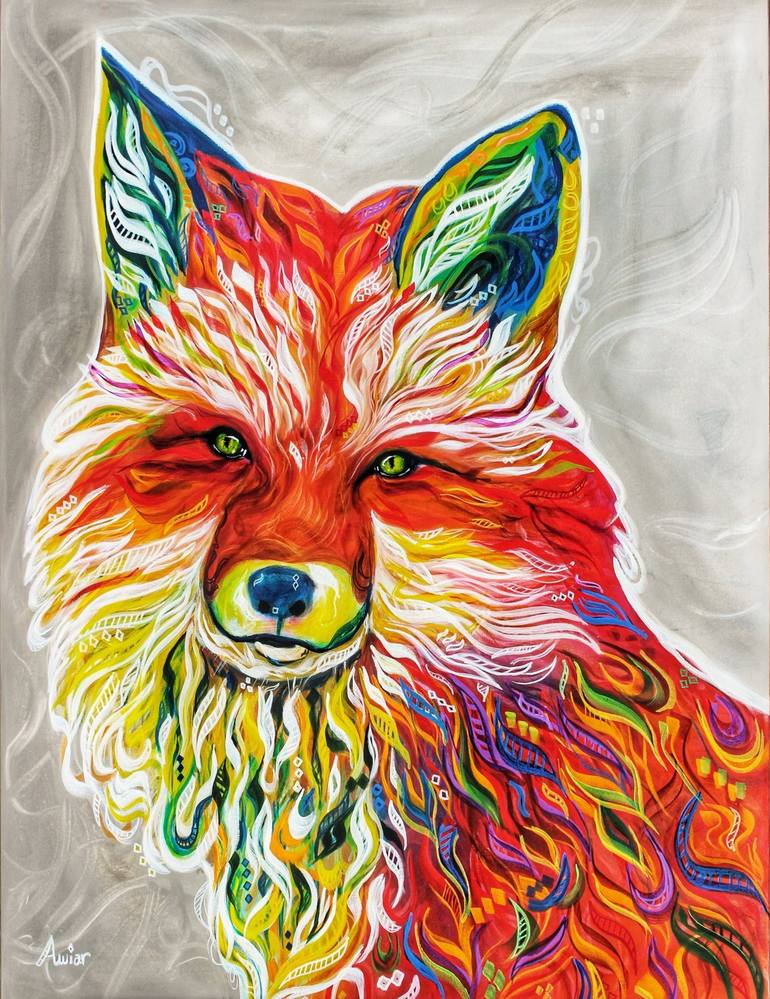 SCARLET SIREN Painting by AWIAR ART | Saatchi Art