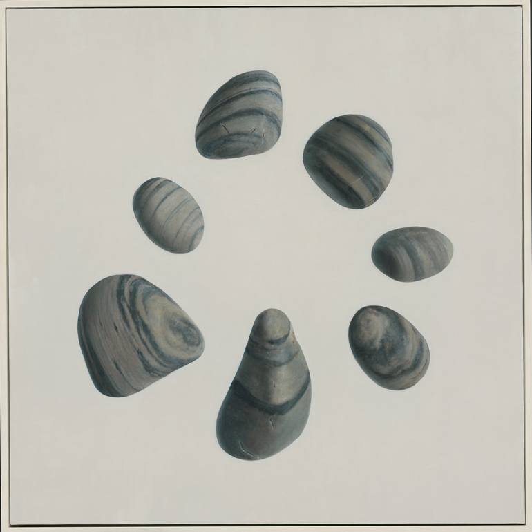 Striped Stone Circle Painting by Sarah Verardo | Saatchi Art