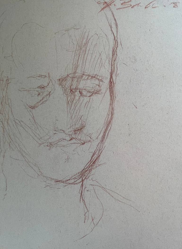 Sketch of a Florentine Man Drawing by Noé Badillo | Saatchi Art