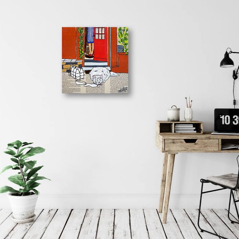 Cat Capers - Milko Painting by Deborah Lang | Saatchi Art