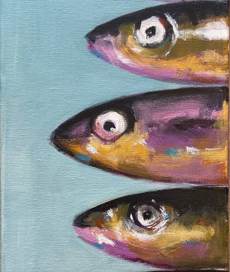 Serie Sardines - sardines x 6 Painting by ileana Ostropolsky | Saatchi Art