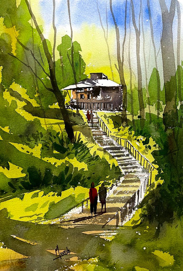 Forest Painting by Mukesh Singh Bisht | Saatchi Art