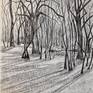 The Copse Drawing by Robert Berry | Saatchi Art