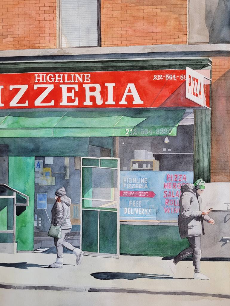 Highline Pizzeria Painting by Joanne Agabs | Saatchi Art