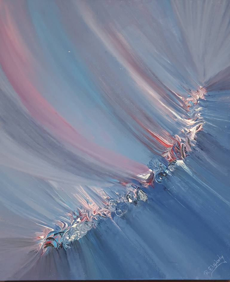 Cosmic collision Painting by Ramez Elgebaly | Saatchi Art