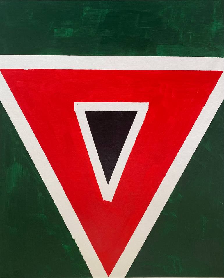 Black and Red Triangle No.1 Painting by Anthony Rowsell | Saatchi Art