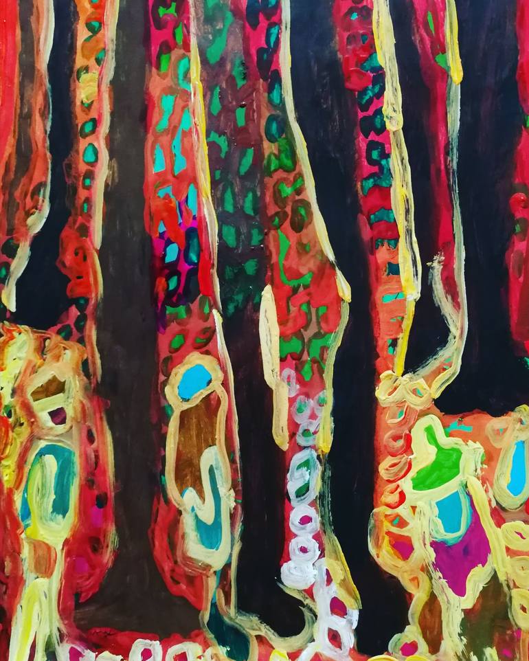 Men at Work Painting by Karhaw Chan | Saatchi Art