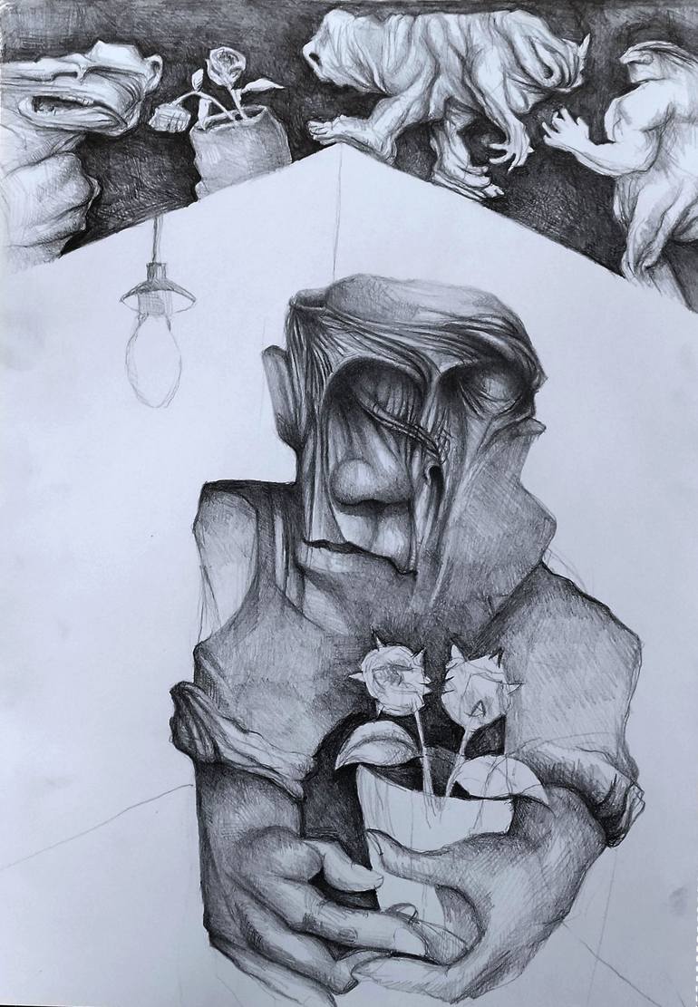 Claustrophobic Drawing by Masoud Amani | Saatchi Art
