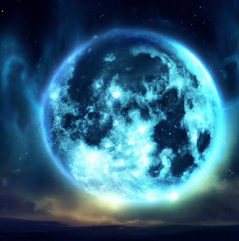 Prismatic Lunar Symphony: A Celestial Ode to Color and Light Painting ...