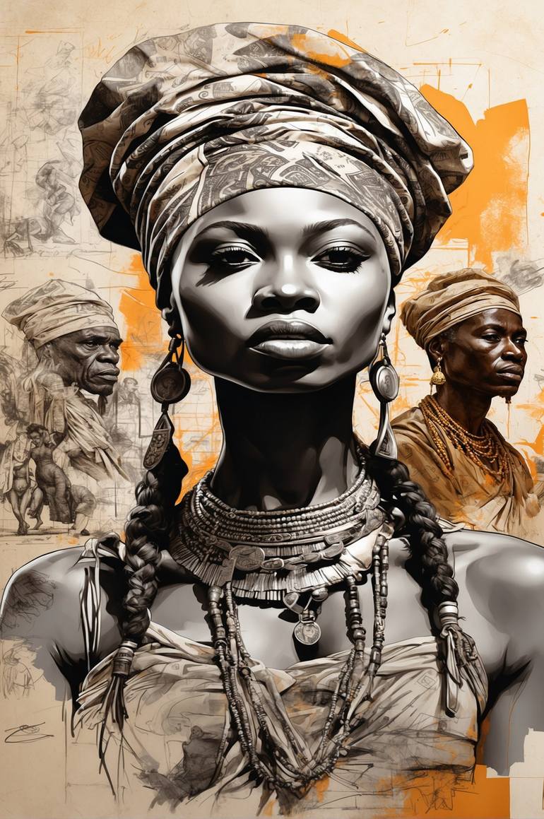 Echoes of Ancestry Painting by Phil Polite | Saatchi Art