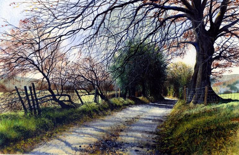 Winter Shadows Painting by Paul Weston | Saatchi Art