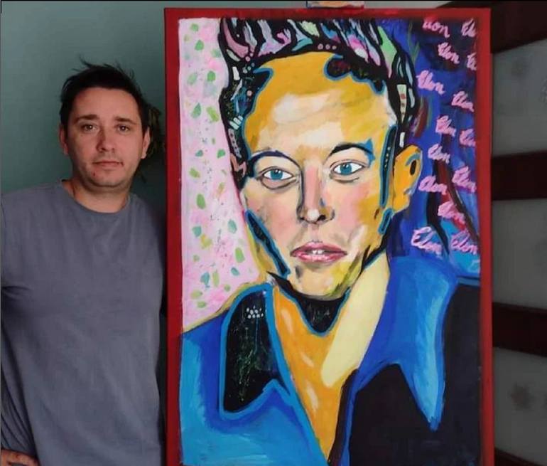 Elon Musk Painting by Robert Albescu | Saatchi Art