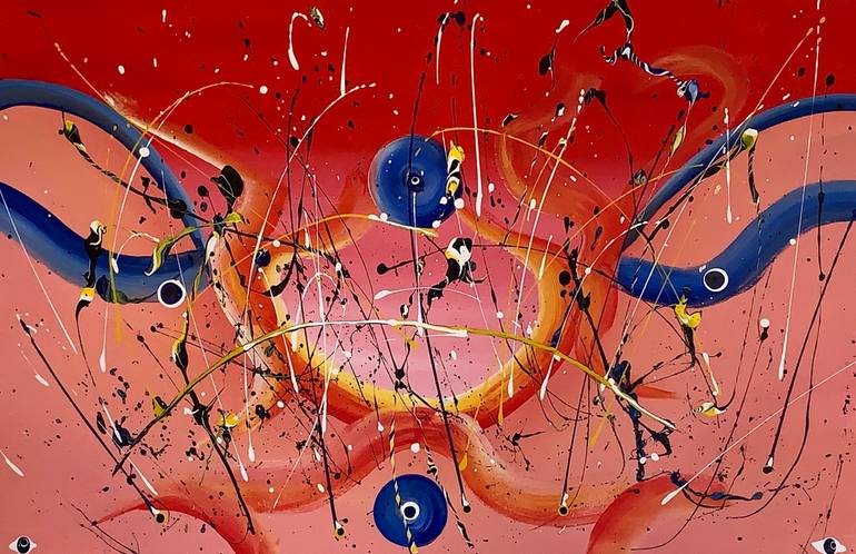 Breaking the evil Painting by Glyn Rutter | Saatchi Art