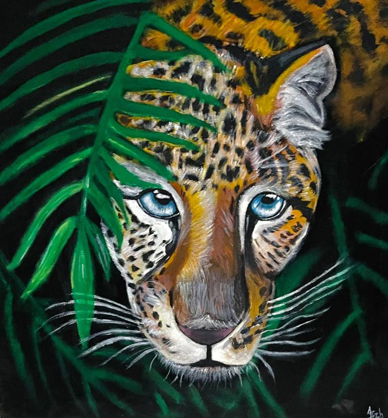 Leopard Painting by Ifzah Aamir | Saatchi Art