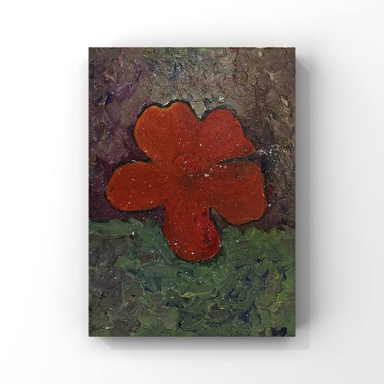 Fiery Red Shamrock - Original Painting by Ade Aji | Saatchi Art