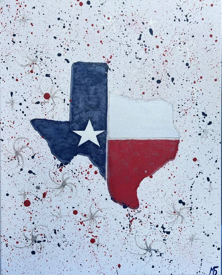 Texas flag Painting by Maryna Bailina | Saatchi Art