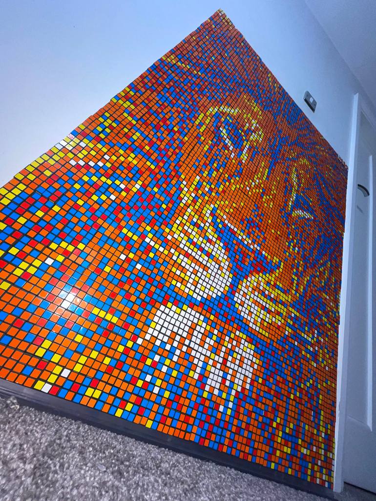 'The Lion that Stares' - Rubik Cube Art Sculpture by Oliver Burns ...