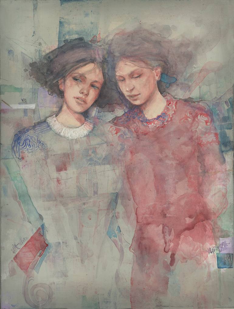 Sisters II Painting by VladimiRR aka Nash Chovek | Saatchi Art