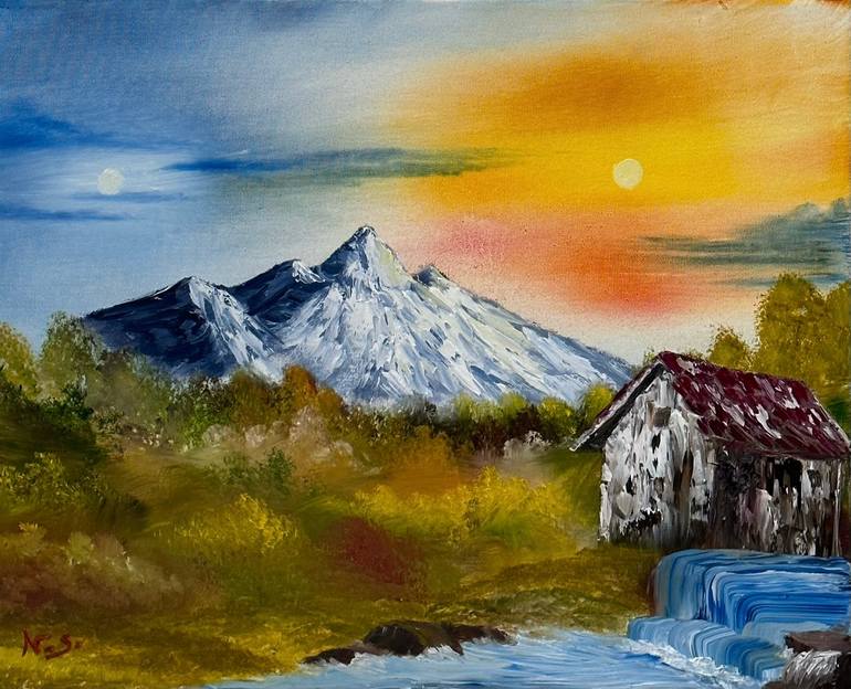 Perfect Sunset Painting by Noah Sun | Saatchi Art