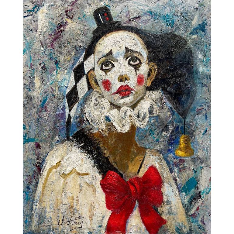 “Pierrot” Painting by Sar Gallery | Saatchi Art