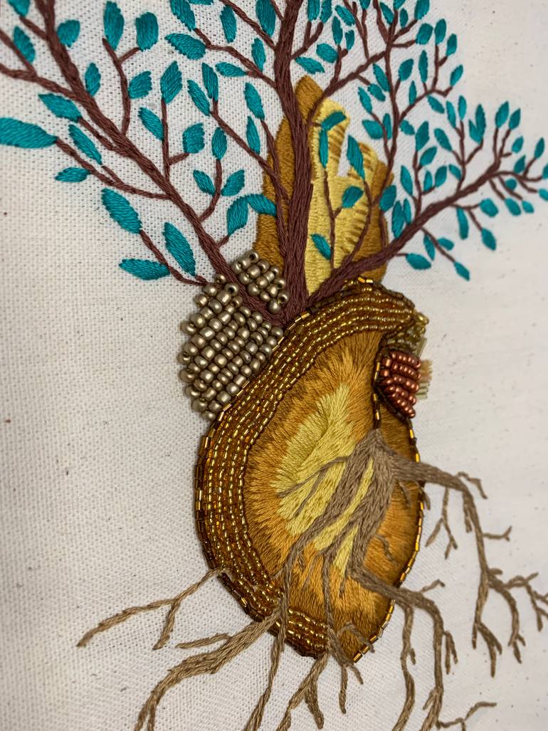 GOLDEN SEEDS Mixed Media by Mafe Bastos | Saatchi Art