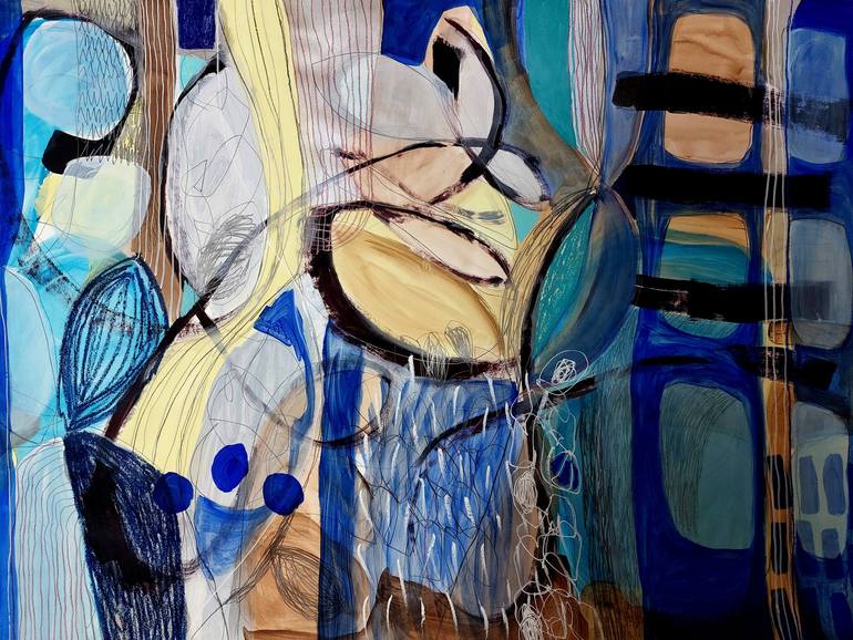 Little Fish, big Fish IV Painting by Monika Riethmueller | Saatchi Art