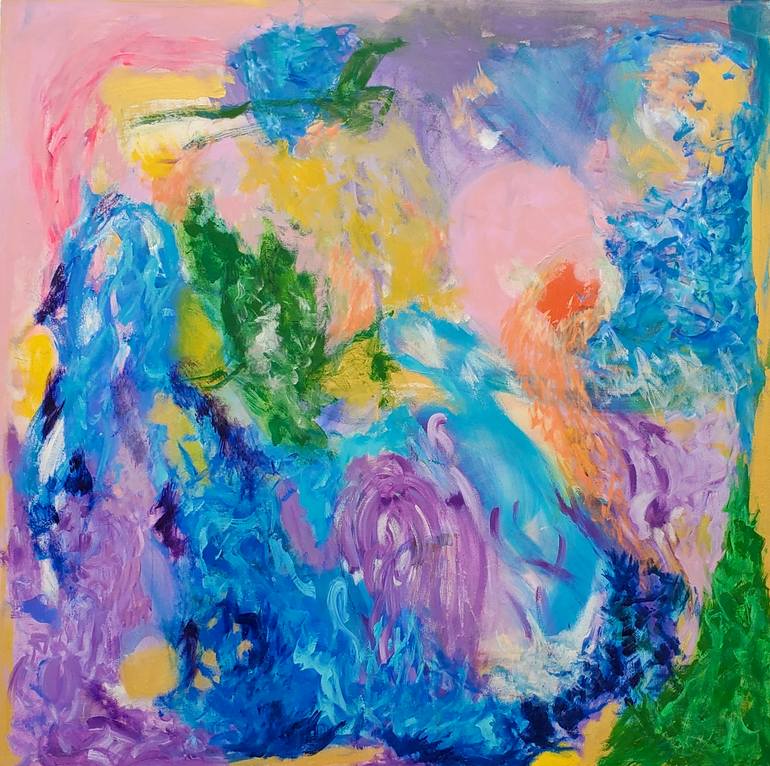 Midnight Spring Eclipse Painting by Zermina Khan | Saatchi Art