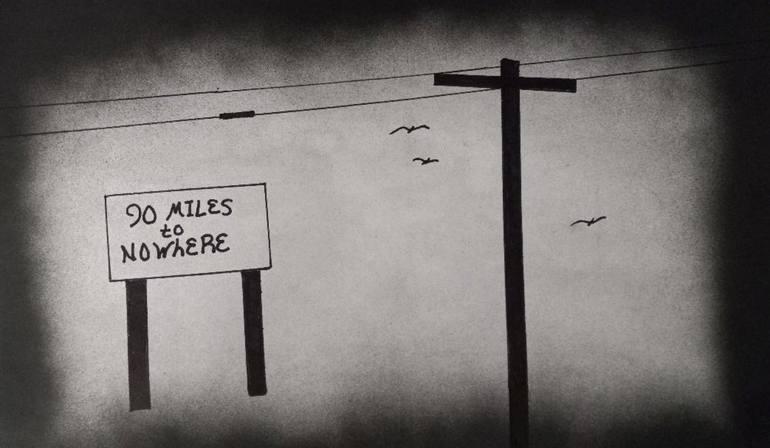 90 Miles to Nowhere Painting by James Tolliver | Saatchi Art