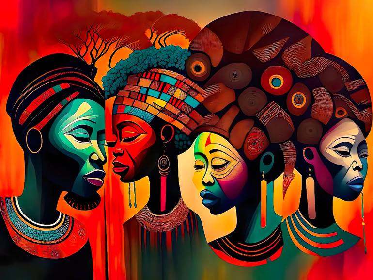 African Prayer Digital by Gideon Gambo | Saatchi Art