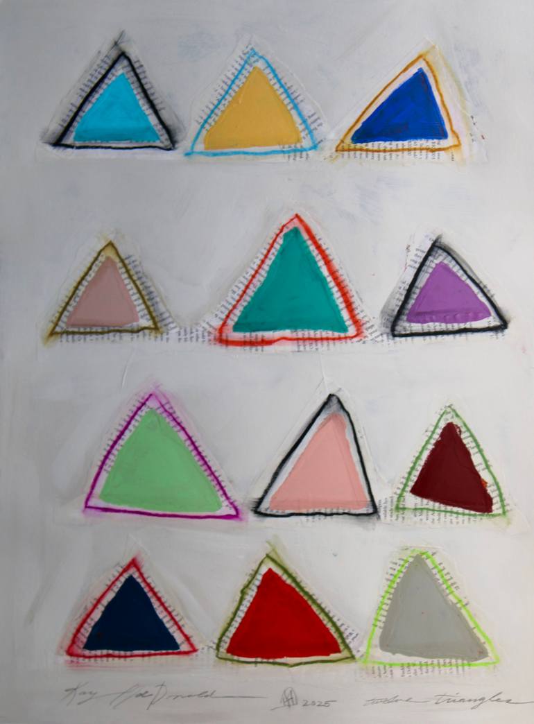 Twelve Jewel Triangles Painting by Kay Macdonald | Saatchi Art
