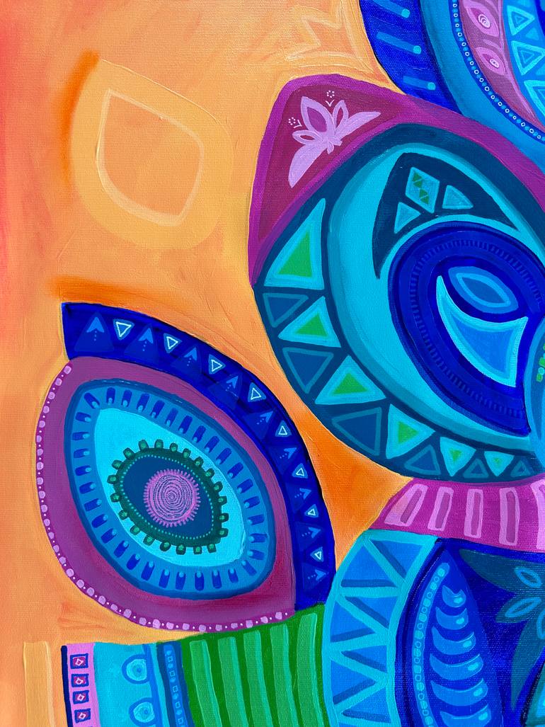 Connecting Leaves Painting by Samantha Malone | Saatchi Art