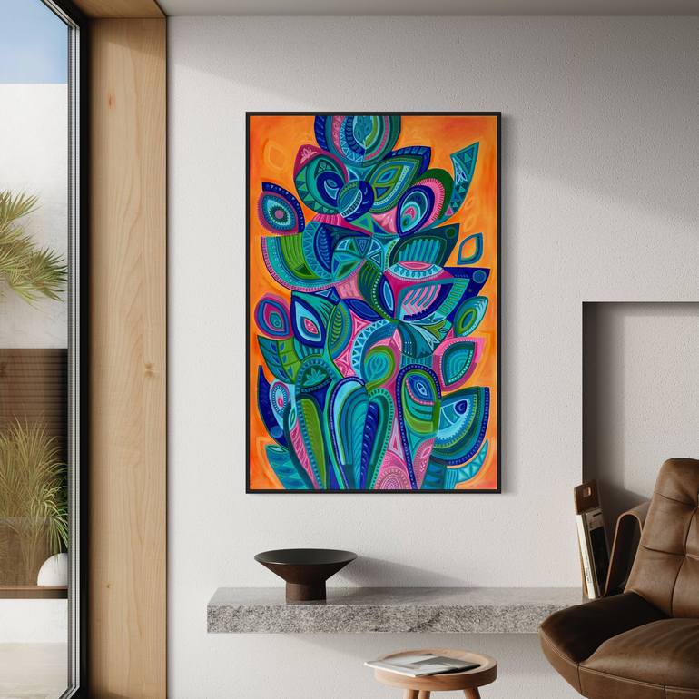 Connecting Leaves Painting by Samantha Malone | Saatchi Art