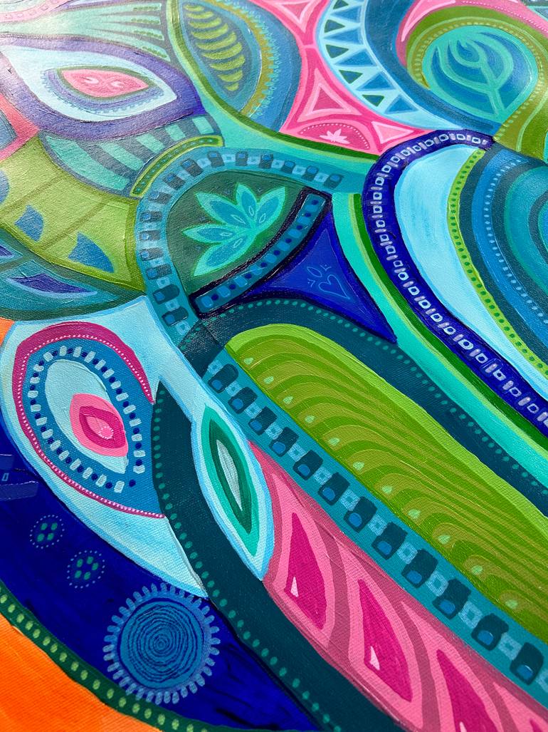 Connecting Leaves Painting by Samantha Malone | Saatchi Art